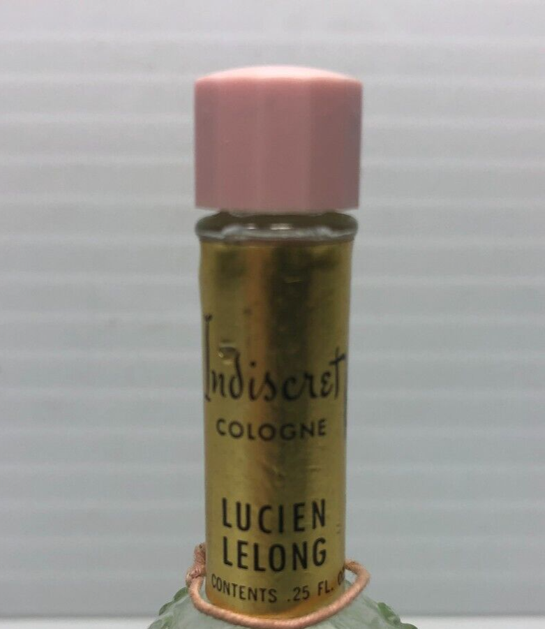 60s Lucien Lelong Indiscret Cologne Perfume .25 fl oz Hobnail Bottle | eBay