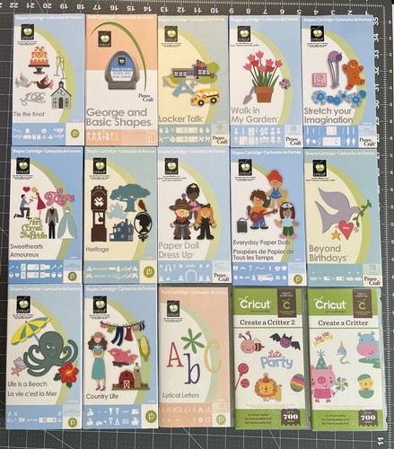 Cricut Cartridges Lot of 15 All in Boxes Mixed Lot FREE SHIPPING! | eBay