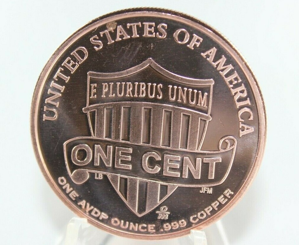 Copper Coin * One Ounce Each * Lincoln Shield Penny Art * Newly Minted ...