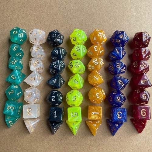 Gift 7-Die D4 D6 D8 D10 D12 D20 Polyhedral Dice Game Dice Table Game ...