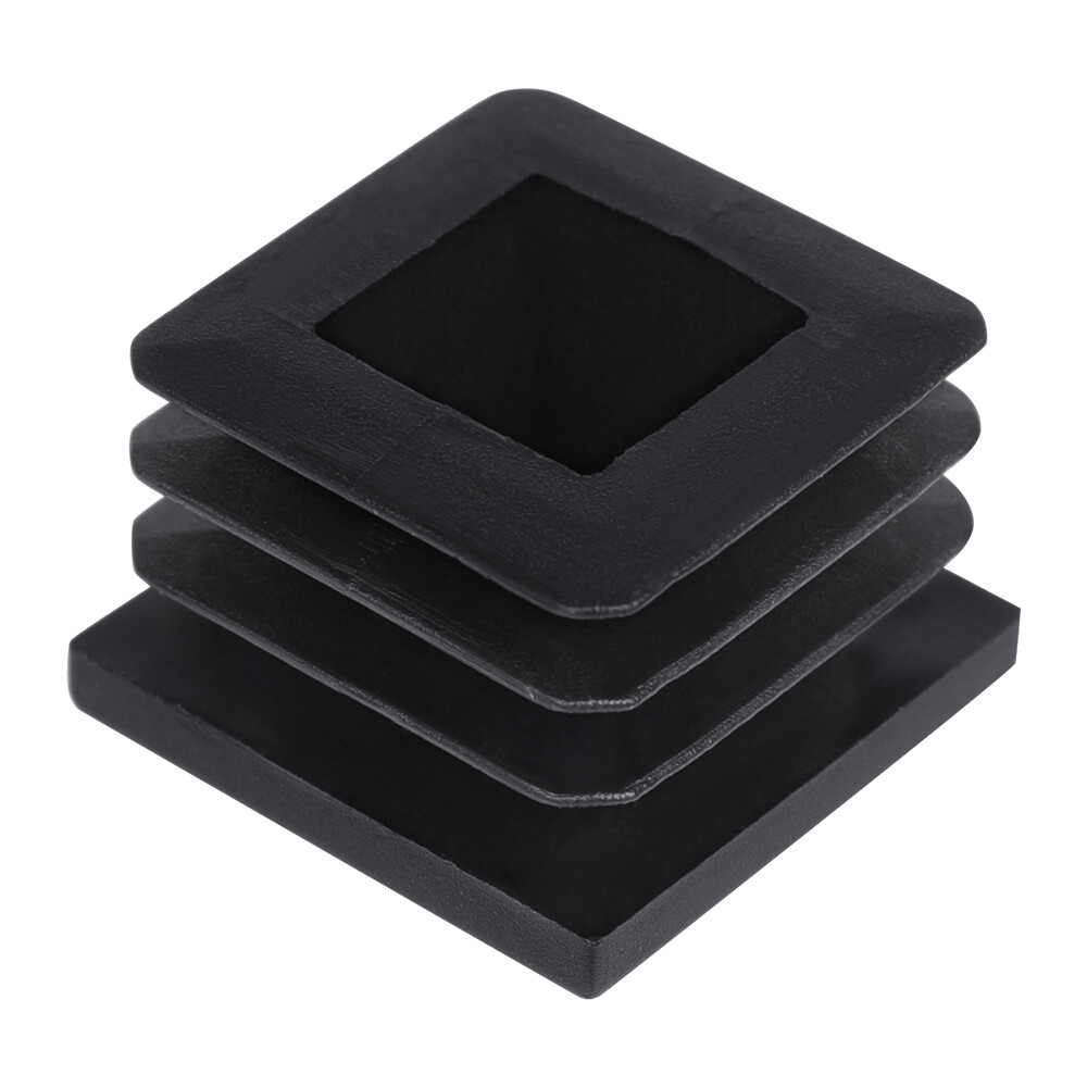 25PCS 1" Inch Square Plastic End Cap Tubing Hole Post Plug 1 inch 1x1 ...