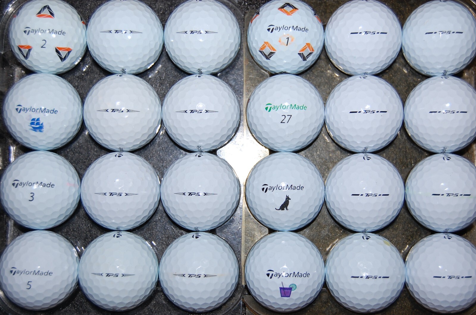 2 DOZEN 2024 - 2025 TAYLORMADE TP5 used Golf Balls AAAAA FREE 2 Dozen ...