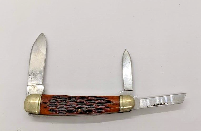 Rough Rider 440 Razor Steel Stockman Plain Edge Slip Joint Folding ...