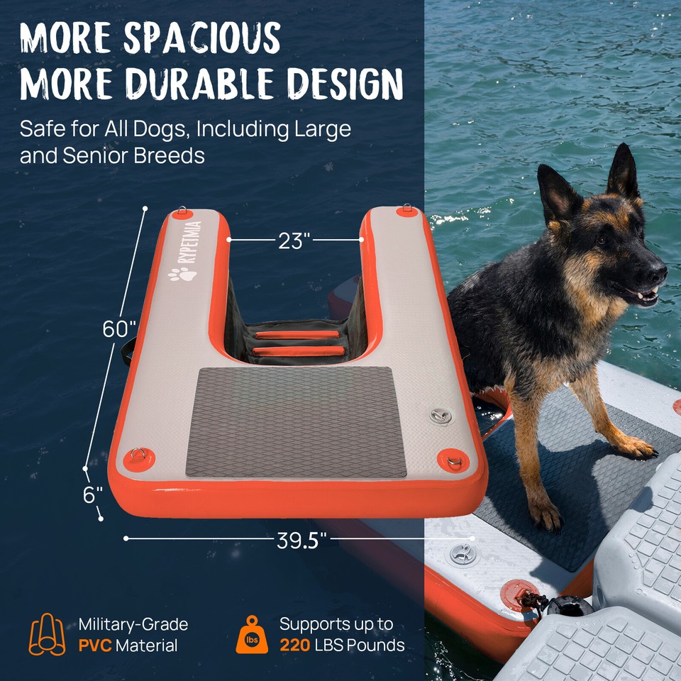 RYpetmia Large Inflatable Pup Plank Dog Water Ramp Pool Ramp Dog ...