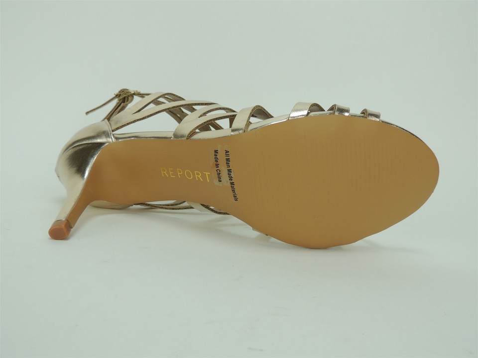 Report Women's Kareena Caged Dress Sandals Gold Size 8.5 M | eBay