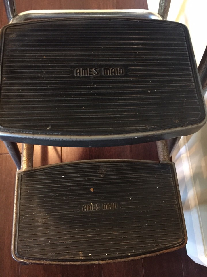 Vintage Mid Century 50s Ames Maid Step Stool Chair Kitchen Retro | eBay