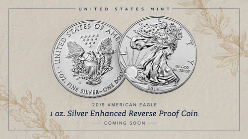 2019 S Enhanced Reverse Proof American Silver Eagle in OGP w COA "In ...