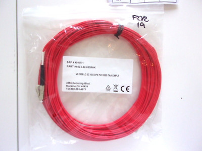 NEW 10M RED FIBER OPTIC CABLE PART # 852-L42-033RHK VS 10M LC SC 10G ...