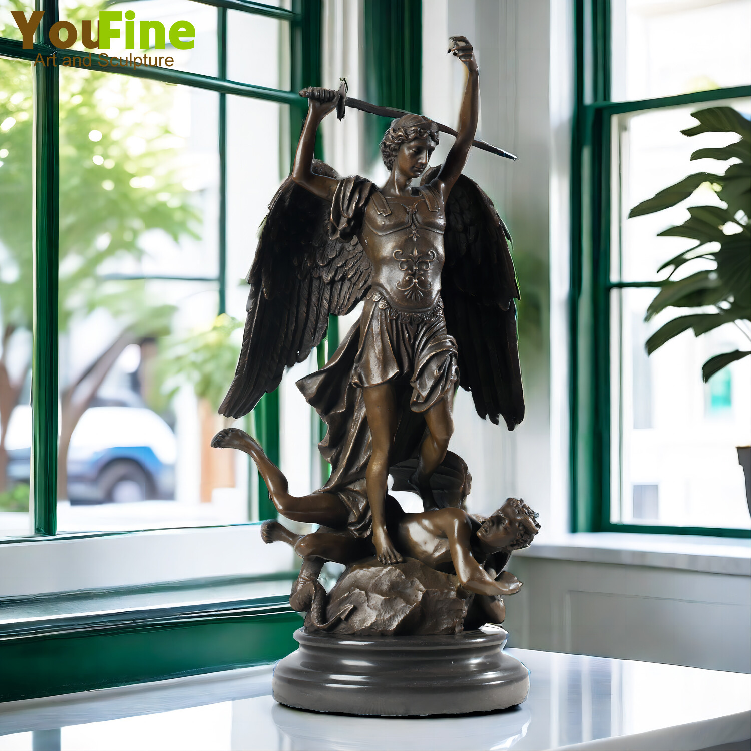 Famous Archangel Saint Michael Bronze Statue Bronze St. Michael ...