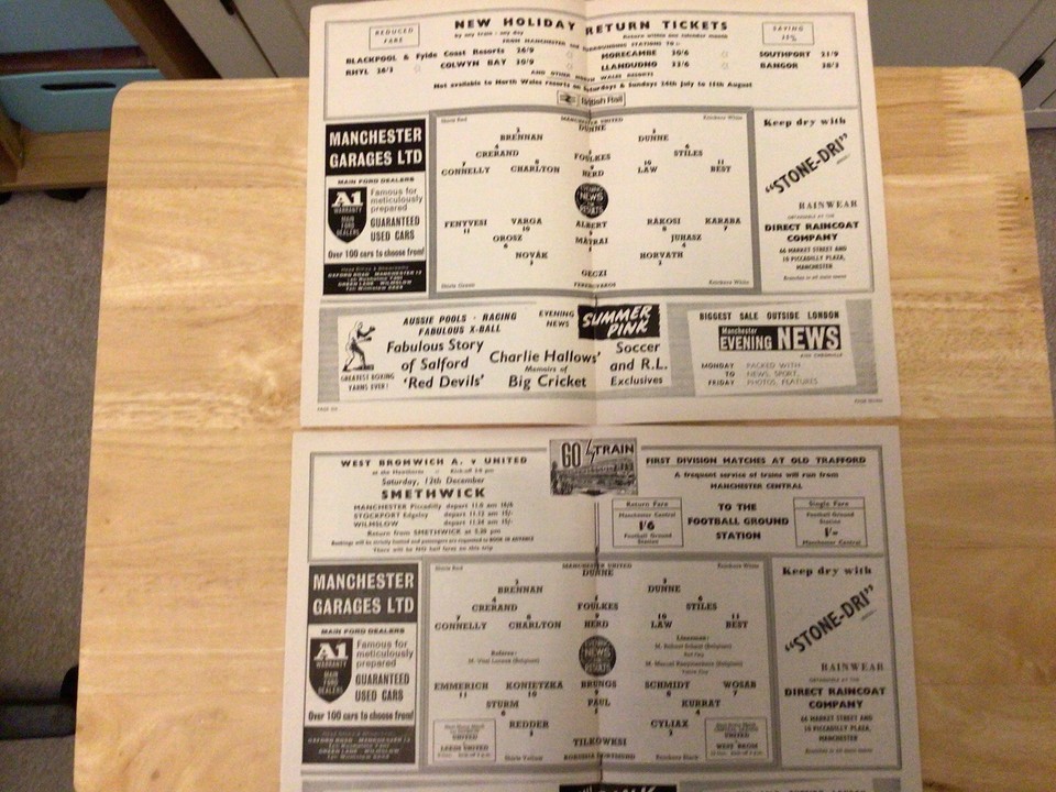 6) 1963-1965 Manchester United Home European Programmes | eBay UK