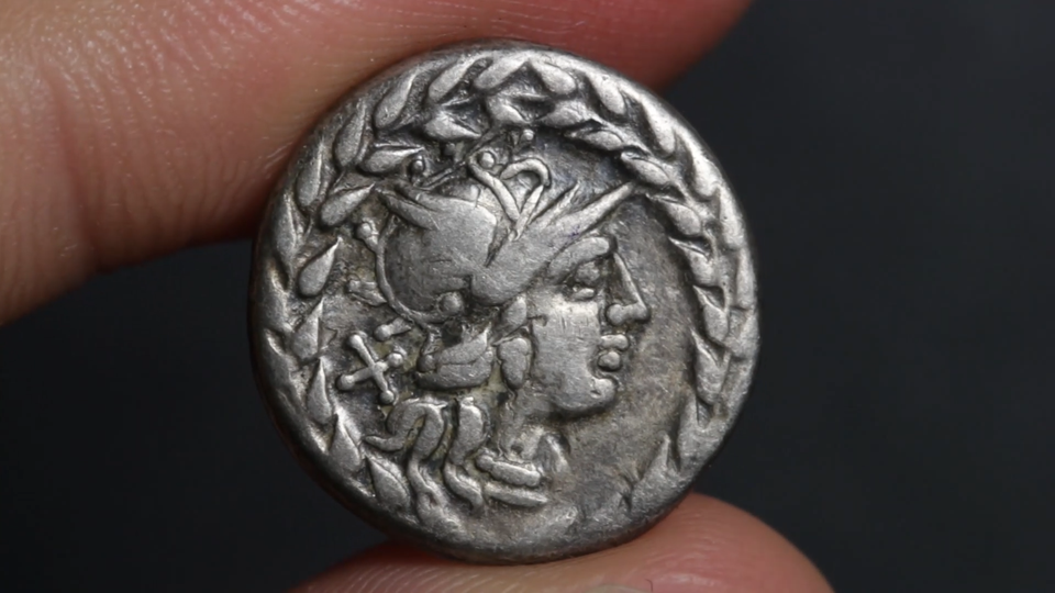 Roma Head Denarius 138BC Ancient Roman Republic Silver Coin Gellius ...