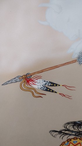 Original Watercolor By Joe Rector "BUFFALO DANCER" 1986 Native American ...