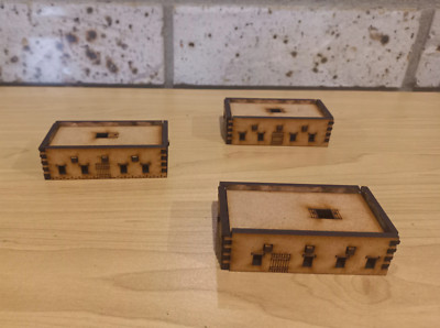 3x Adobe Buildings 10mm Scale | eBay Australia