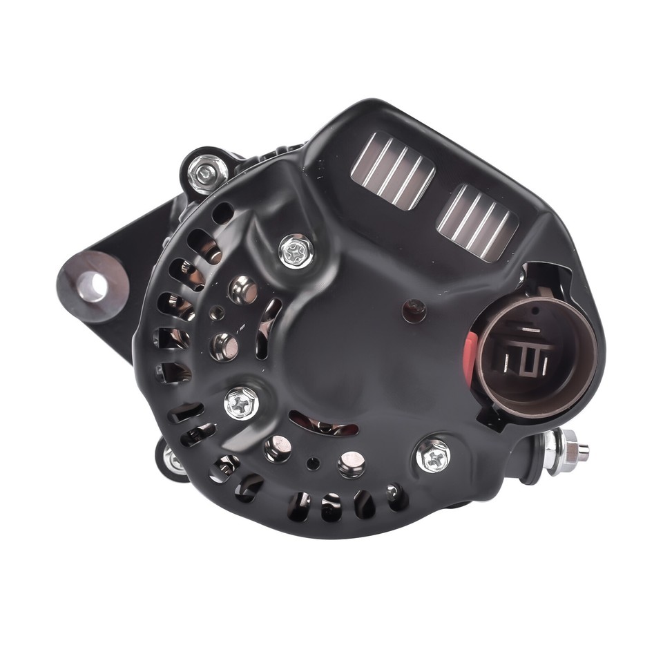 Black Mini Alternator For GM Denso Style with V-Belt 1 Wire Street or ...