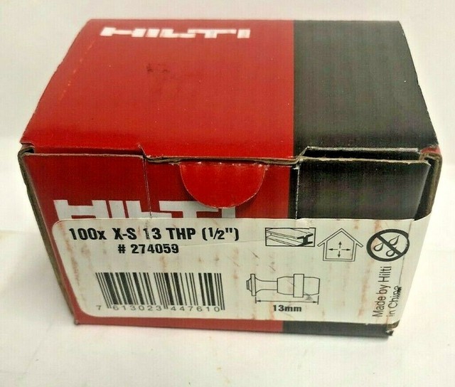 Hilti 274059 STD Steel Fastener X-s 13 THP Direct Fastening 100 Count ...
