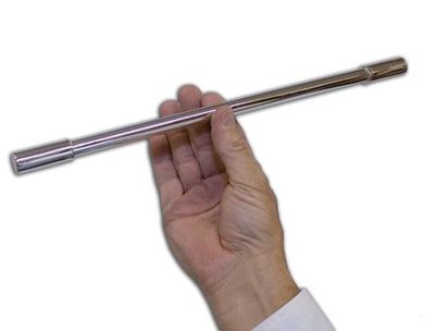 12" SILVER MAGIC WAND Plastic Magician Wizard Trick Tips Stick Toy Kid ...