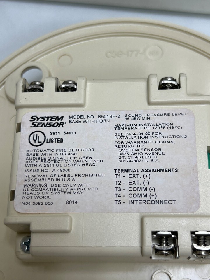 System Sensor B501BH-2 Sounder Base | eBay