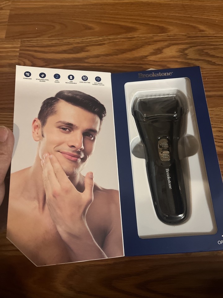 BROOKSTONE Recharge Cordless Wet Dry STAINLESS STEEL BLADE Lithium FOIL ...