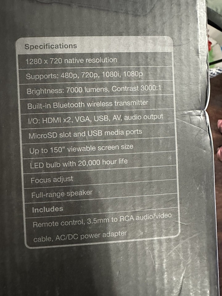 GPX PJ609B Mini Projector with Bluetooth | eBay