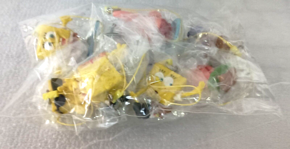 Vtg 8 Mini SpongeBob & Friends Vending Machine Figure Ornament Set NOS ...
