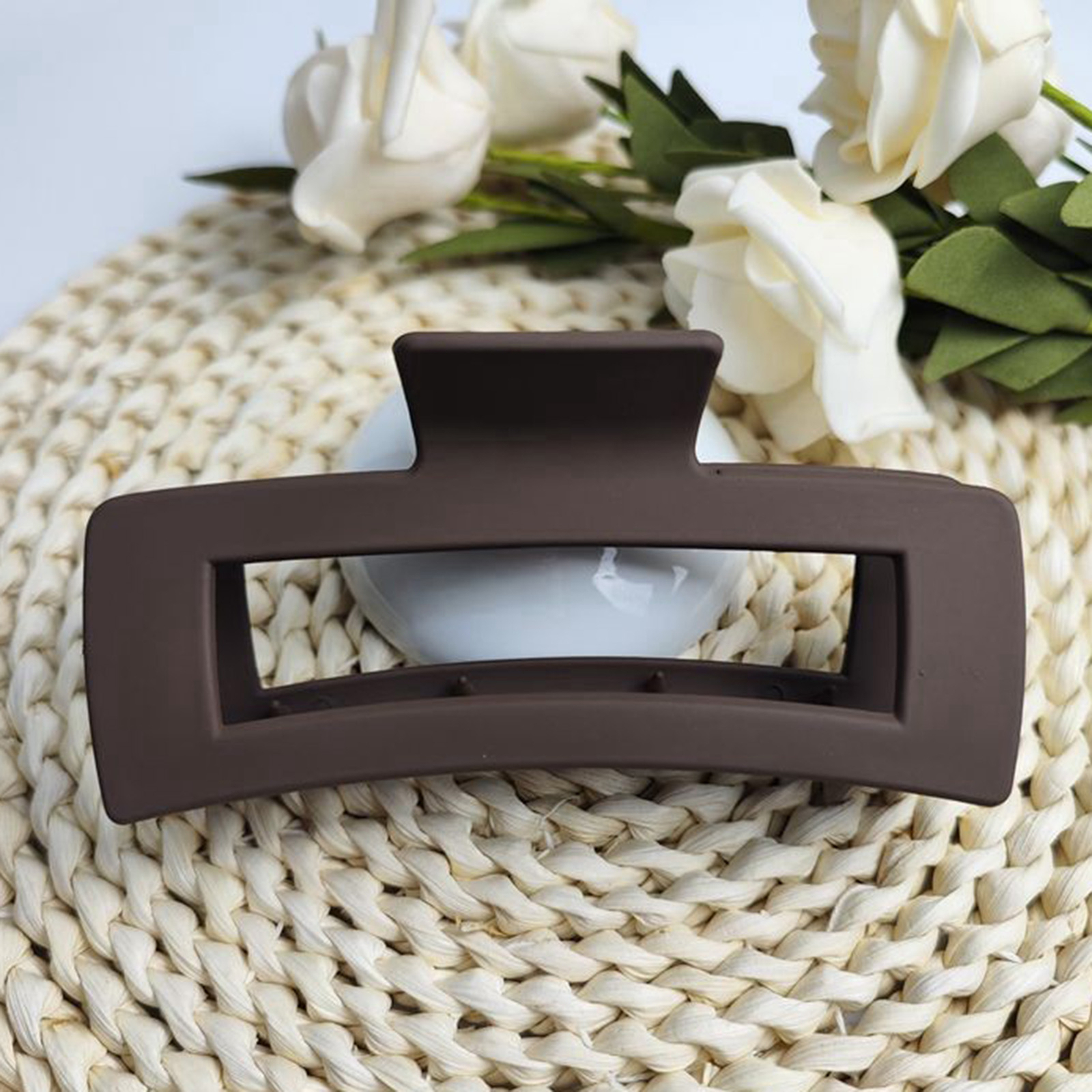 Large Catch Clip Rectangle Gift Straight Curly Strong Frosted Hair Clip ...