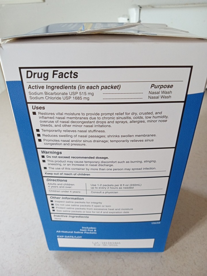 Equate Neti Pot with 50 Saline Packets Nasal Wash System Sinus ...