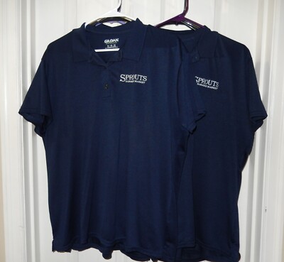 Sprouts Farmers Market Ladies Blue Polo Shirt 2X Manager Uniform | eBay