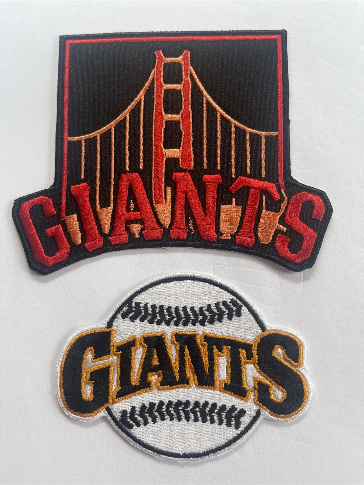 2 San Francisco Giants Vintage Embroidered Iron On Patches Patch Lot 3. ...