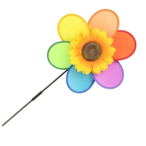 Colorful Sunflower Windmill Toy Kids DIY Outdoor Toys Garden Yard ...