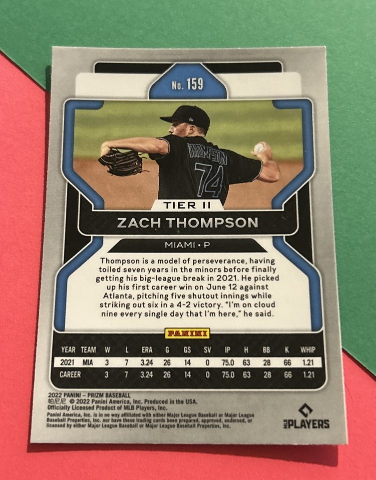 2022 Prizm Baseball #159 Zach Thompson RC Miami Marlins | eBay