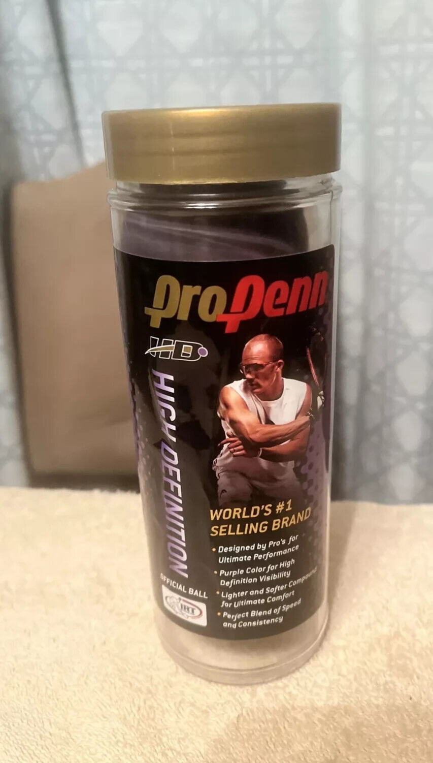 Lot of 2 Sealed Cans Pro Penn High Definition PURPLE Racquetballs ...