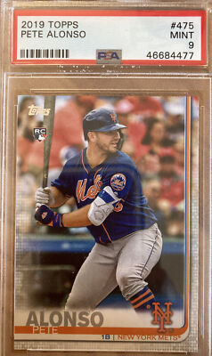 2019 Topps Pete Alonso Rookie Card RC #475 PSA 9 New York Mets MINT | eBay
