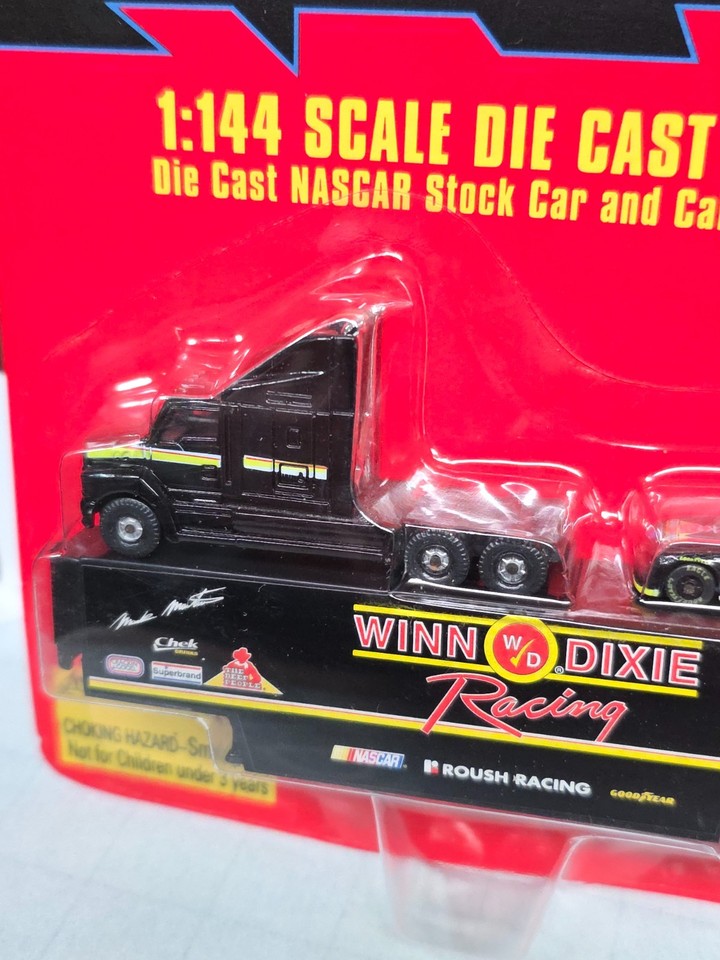 1:144 #60 MARK MARTIN WINN DIXIE RACING CHAMPIONS TRANSPORTER HAULER W ...