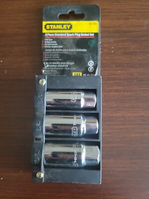 Stanley Three-Piece Standard 3/8 Dr Spark Plug Socket Set 85-721 5/8 3/ ...