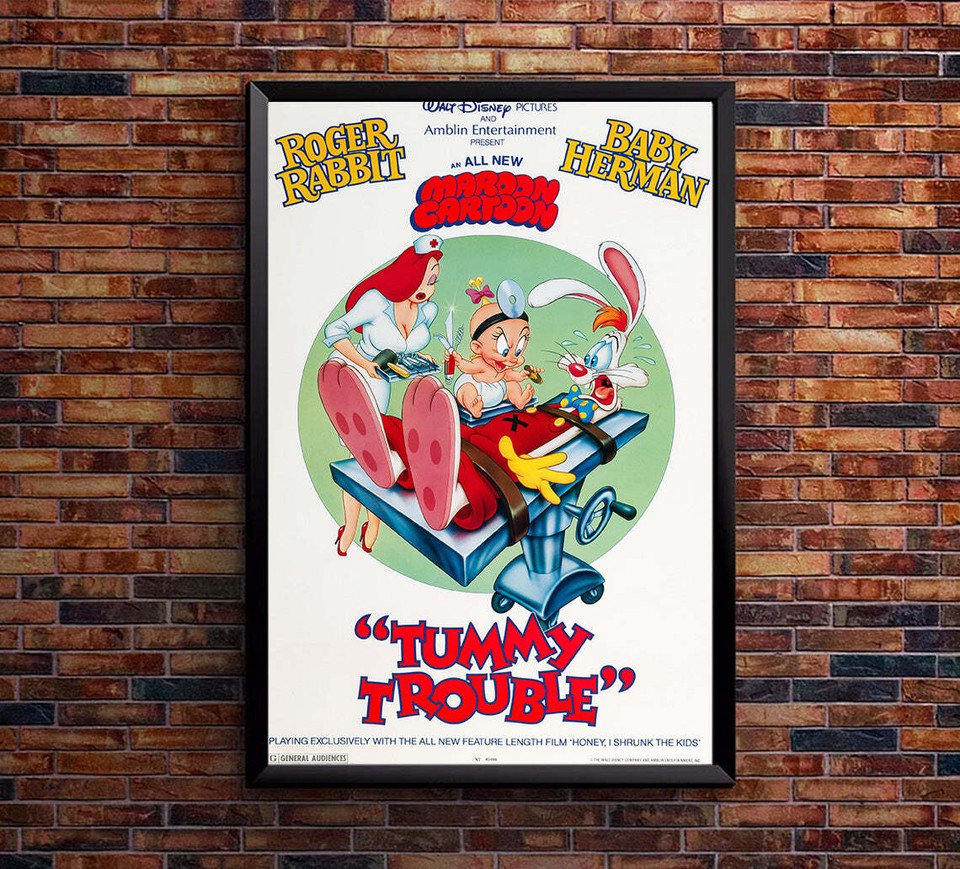 Roger Rabbit - Tummy Trouble - Disney Cartoon Poster | eBay