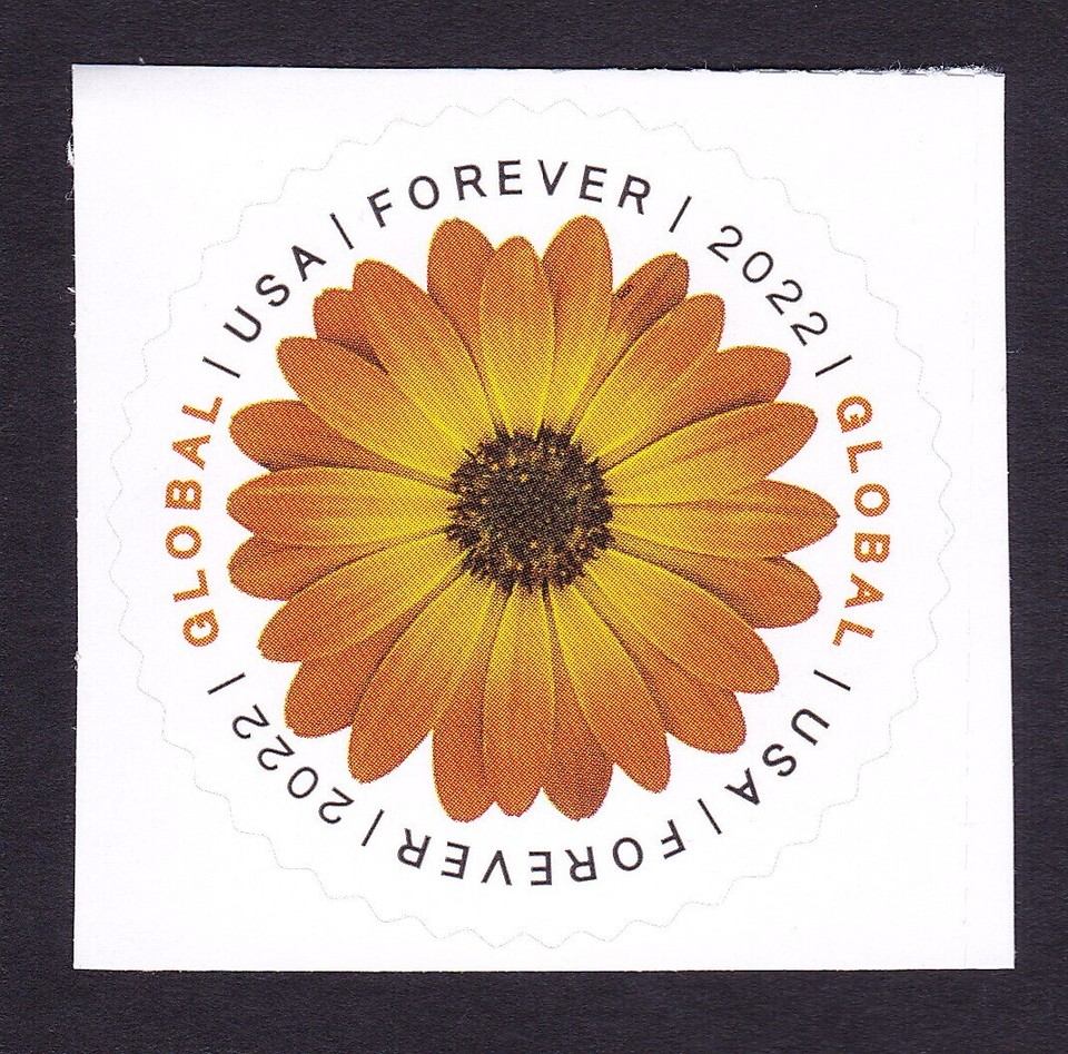 2022 AFRICAN DAISY STAMP GLOBAL FOREVER STAMP FLOWER NATURE YELLOW ...