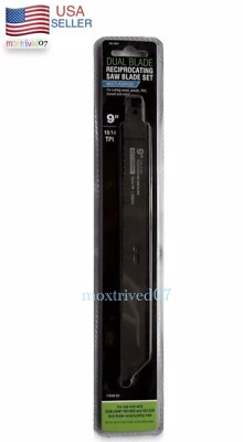 9" DUALSAW Dual Blade Reciprocating Saw Blade Set 10/14 TPI Multi ...