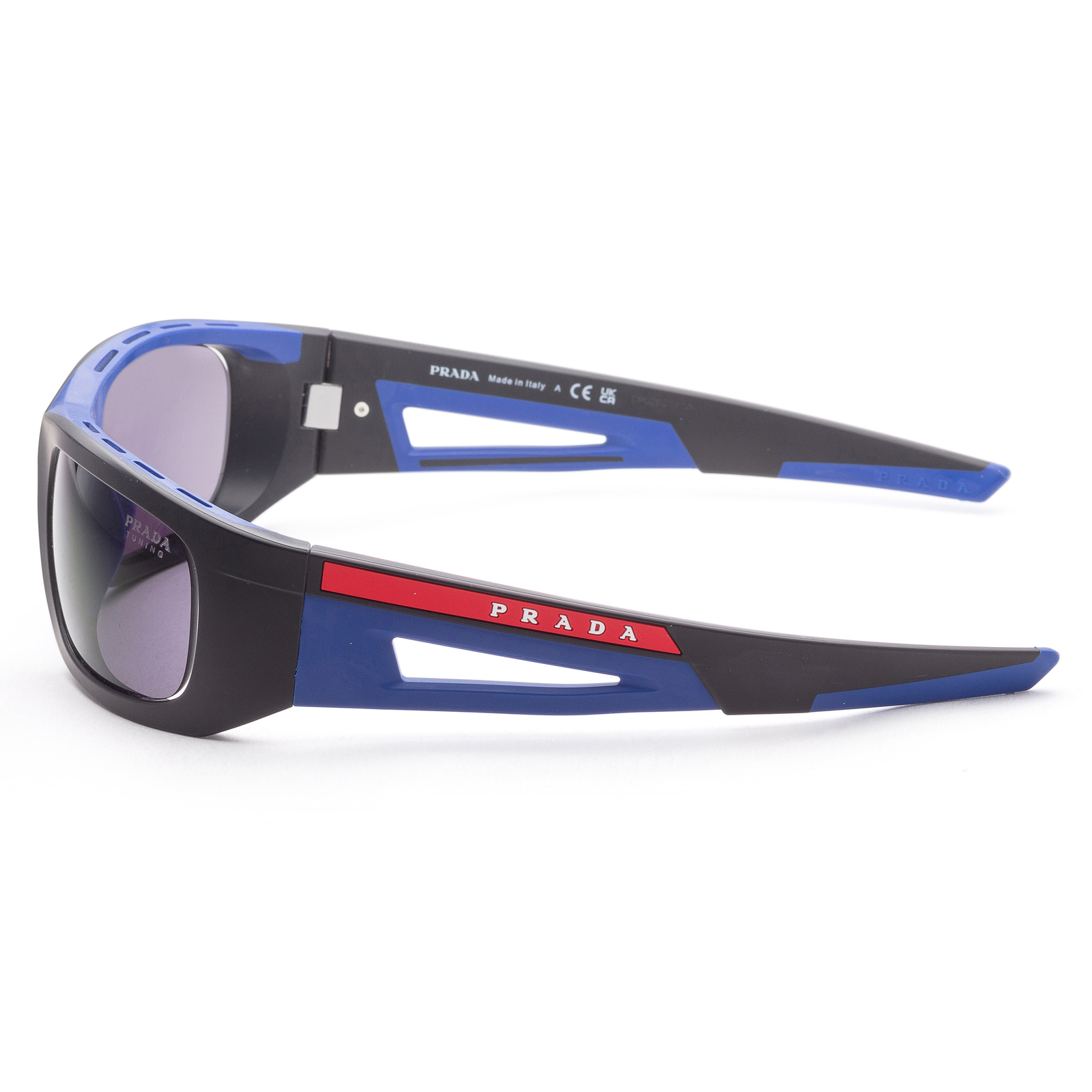 Prada Homme PS-02YS-16G05U Linea Rossa 59mm Noir Mat / Bleu Lunettes de ...