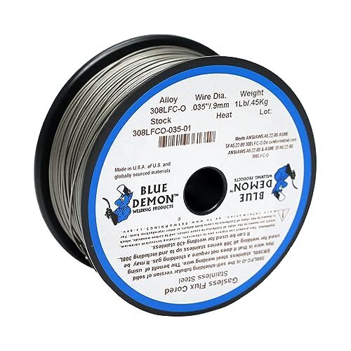 Stainless Steel Flux Core Cored Mig Welding Wire .035 Gasless Blue ...
