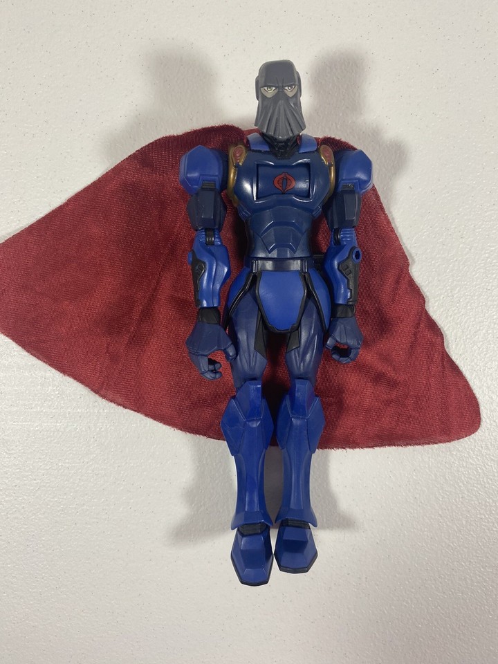 Hasbro 2006 GI Joe Sigma 6 Cobra Commander Blue Suit Red Cape Plastic ...