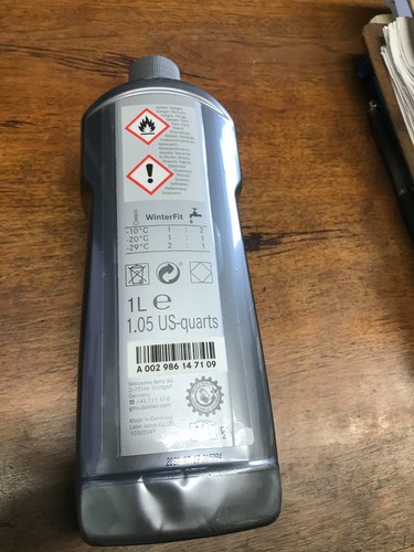 Genuine Mercedes Benz WinterFit WindShield Washer Fluid Concentrate 1 ...
