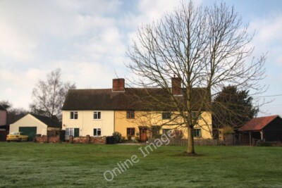 Photo 6x4 Houses on Felsham Green The Green at Felsham is a triangle ...