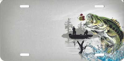 Offset Bass Fish License Plate Free Names on this Plate | eBay