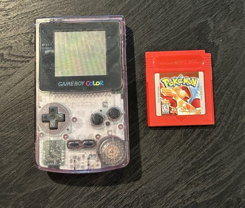 Nintendo GameBoy Color Atomic Purple Handheld Pokémon Red Cartride | eBay