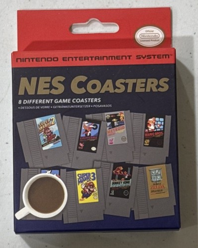 Nintendo NES Cartridge Drink Coasters Super Mario Donkey Kong Metroid ...
