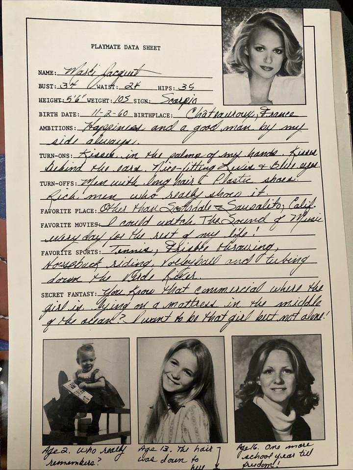 MARDI JACQUET, Miss October, 1980, Vintage Centerfold only, Adult ...