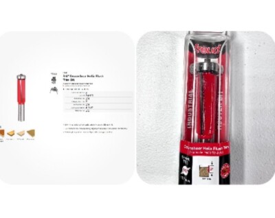 New FREUD 3/4” Downshear Helix Flush Trim Bit with 1/2" Shank (42-204 ...