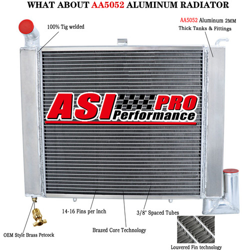 3 Row Aluminum Radiator For 1963-1972 1970 Chevrolet Corvette C1 V8 | eBay