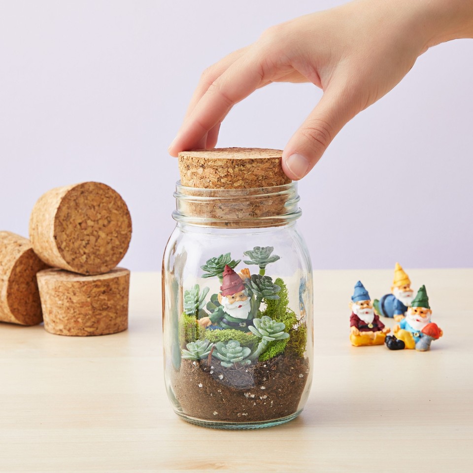 4-Pack Large Cork Stoppers, Cork Lids Suitable for Mason Jars, Small ...