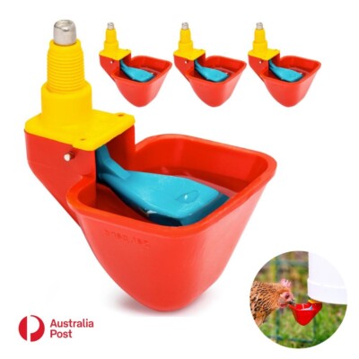 ROYAL ROOSTER Lubing Drinker Cup Poultry Chicken Waterer Nipple - 4 ...